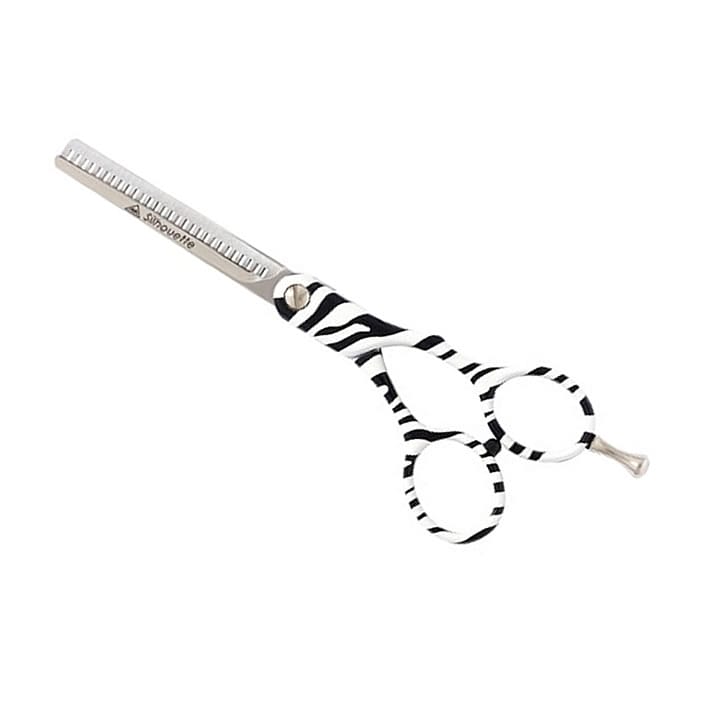 AMA Silhouette Zebra 5.75' Thinning Scissor | Barber & Salon Equipment