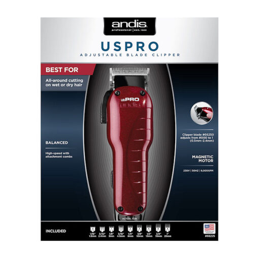Andis US Pro Adjustable Blade Red Clipper | Andis Clippers