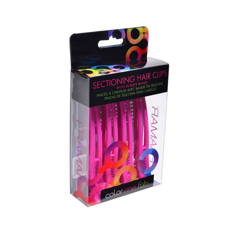 Framar Pink Sectioning Clips Pack 4 | Framar Clips | Pink Hair clips