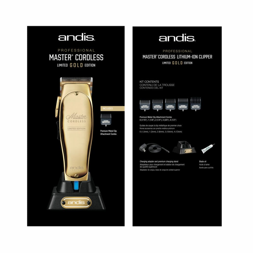 Andis Master Cordless Limited Gold Edition Clipper | ANDIS Clipper