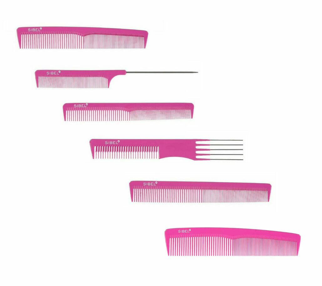 Sibel Pink Hairdressing Combs Set | salon hair combs | hair combs